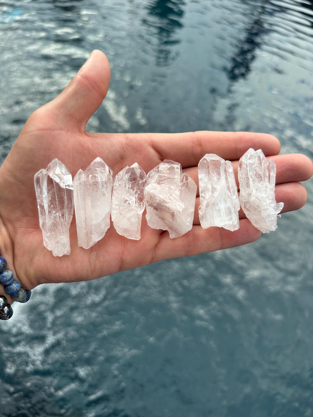 Light Pink Lemurian Quartz Point, 80-90 Gram Bundle, 2-3 Pieces ...