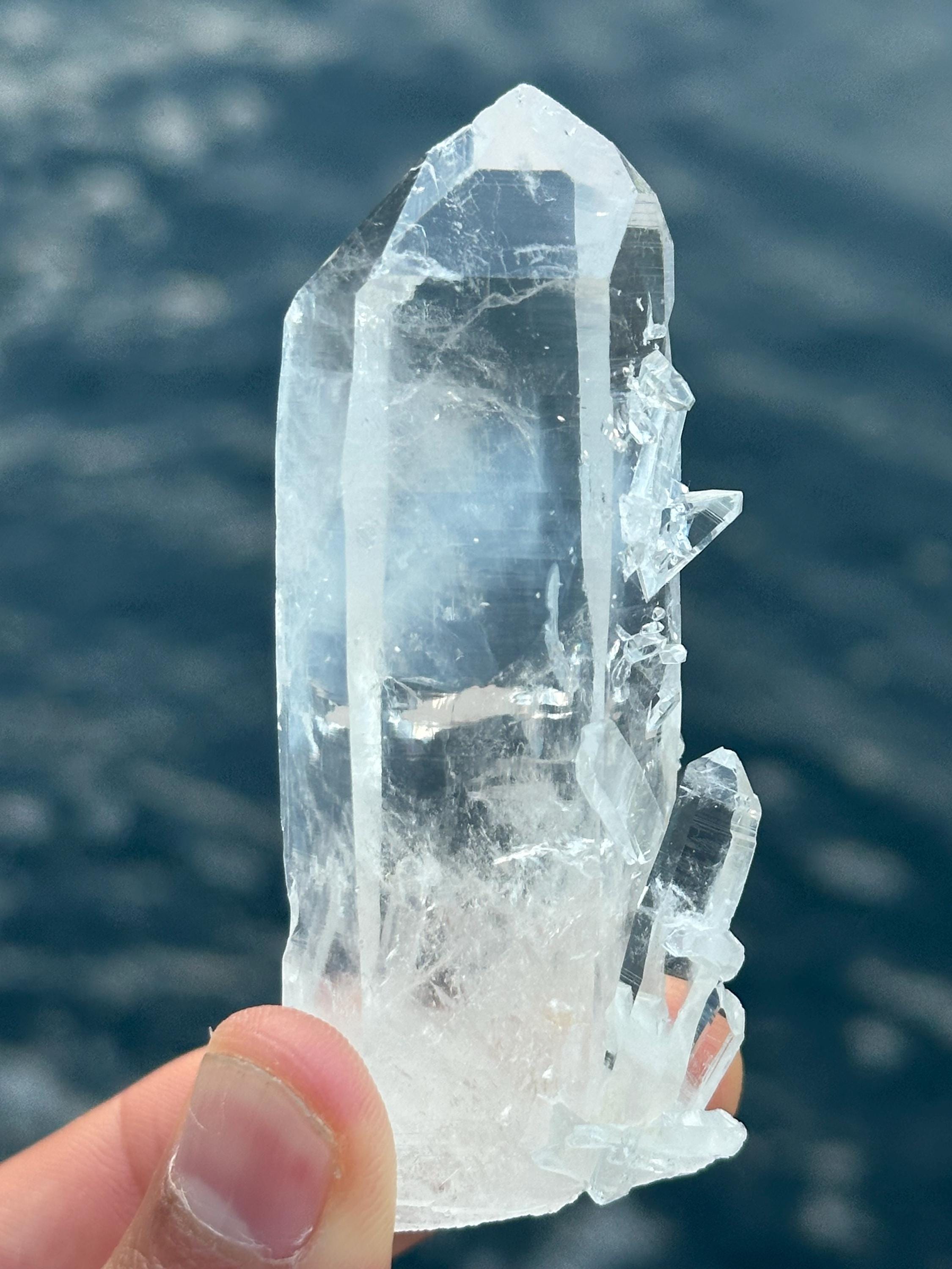 Natural Colombian Blue Smoke Quartz Point, 76g Piece, Amplifier Master ...