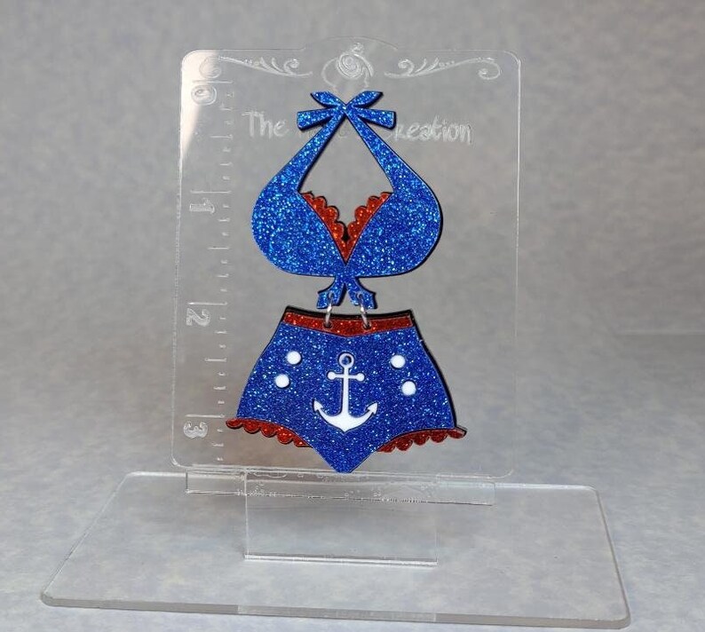 Anchor Sparkle Bikini Acrylic Pin Brooch - Etsy