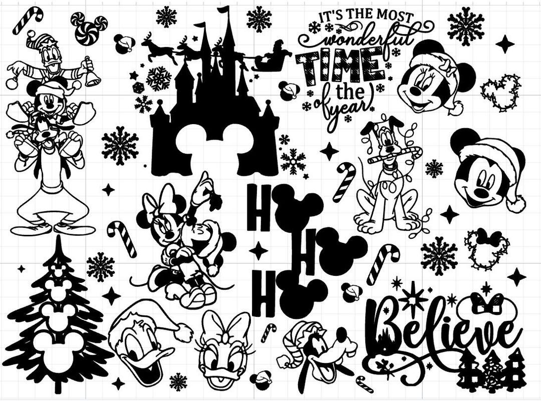 Disney Christmas 40oz Laser Svg, Laser Engraved, Digital Download ...
