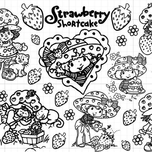 Strawberry Shortcake Svg - Etsy