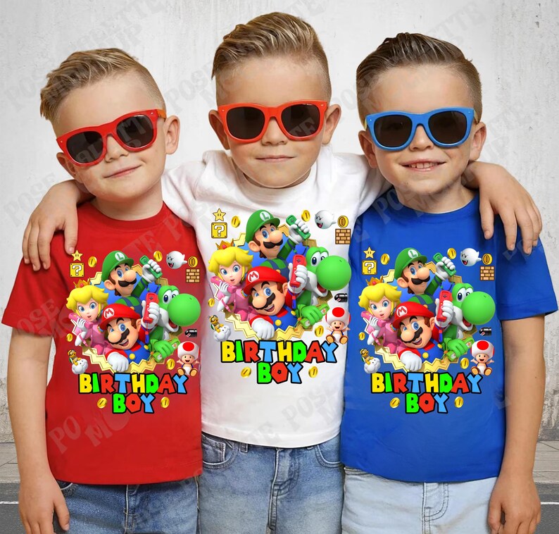 Personalized Super Mario Birthday PNG: Custom Super Mario Party Design ...