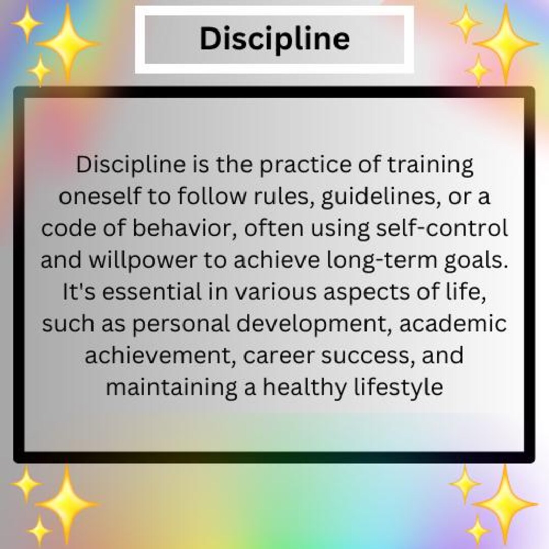 Affirmation Positive : discipline Wall Art Digital Download ...