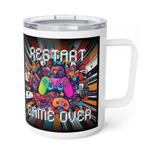 Gamers Chill Mug, 10oz Insulated Mug for Video Game Players, Break Time ...