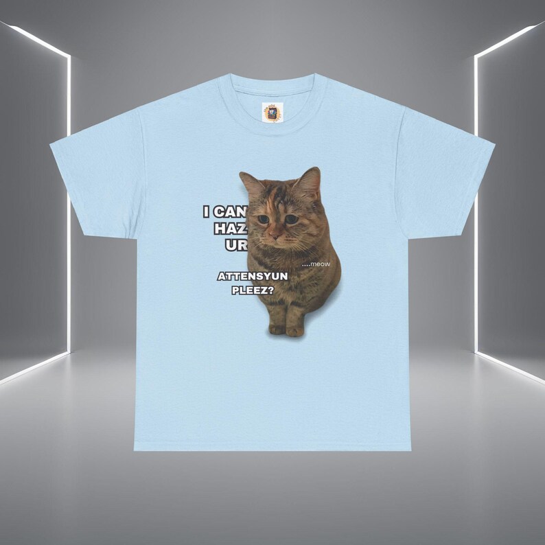 Adorable Attention Cat Meme T-shirt, Graphic Tee, Cat Lover Gift ...