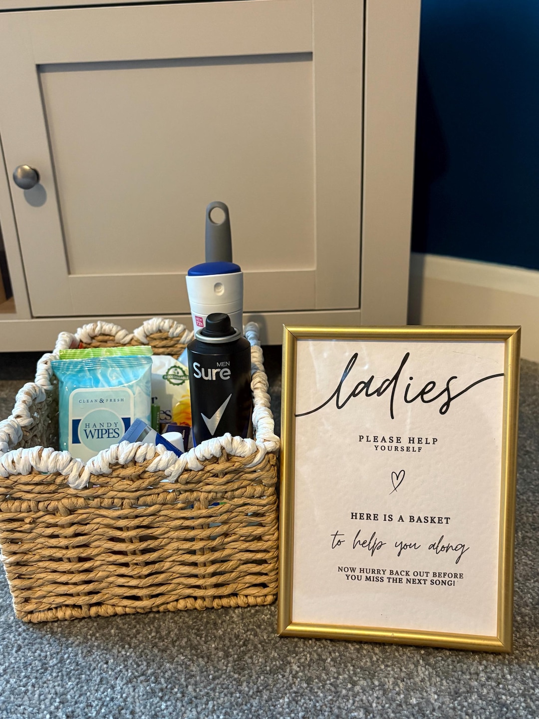 Wedding Bathroom Basket Signs - Etsy