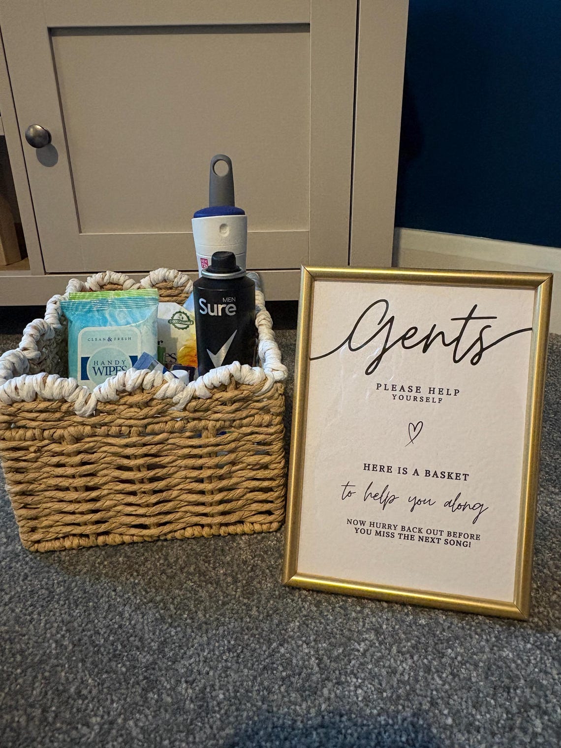 Wedding Bathroom Basket Signs - Etsy