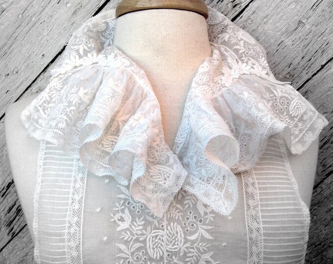 Victorian Lace Ruffled Dickie - Etsy