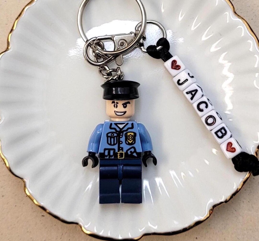 Personalized Policeman Keychain Gift Cop Graduation Gift Sheriff ...