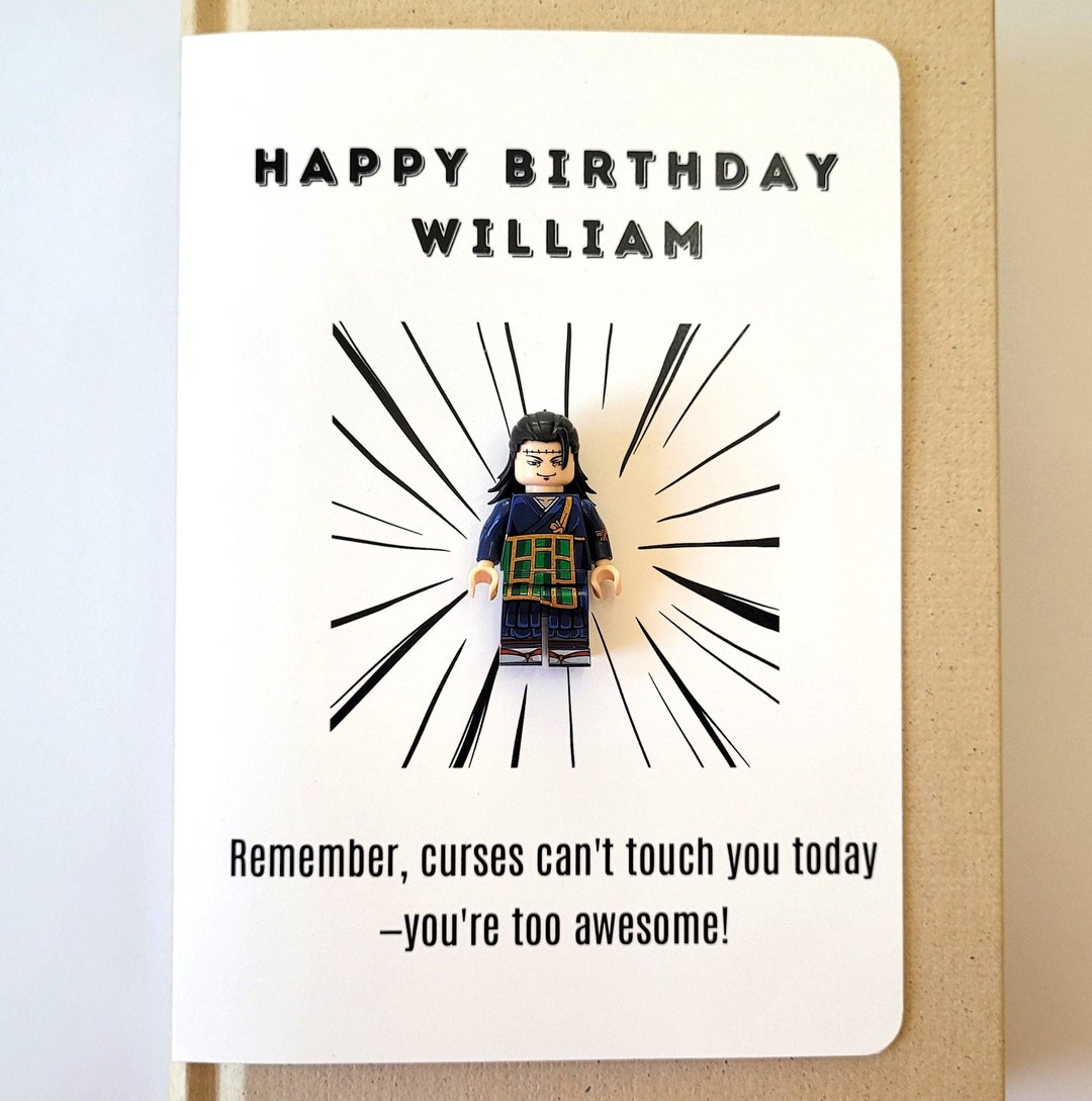 Personalized Jujutsu Kaisen Suguru Geto Birthday Card Gift Personalized ...