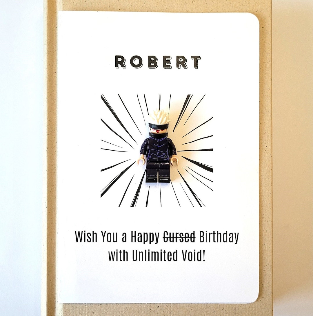 Personalized Jujutsu Kaisen Satoru Gojo Birthday Card Gift Personalized ...