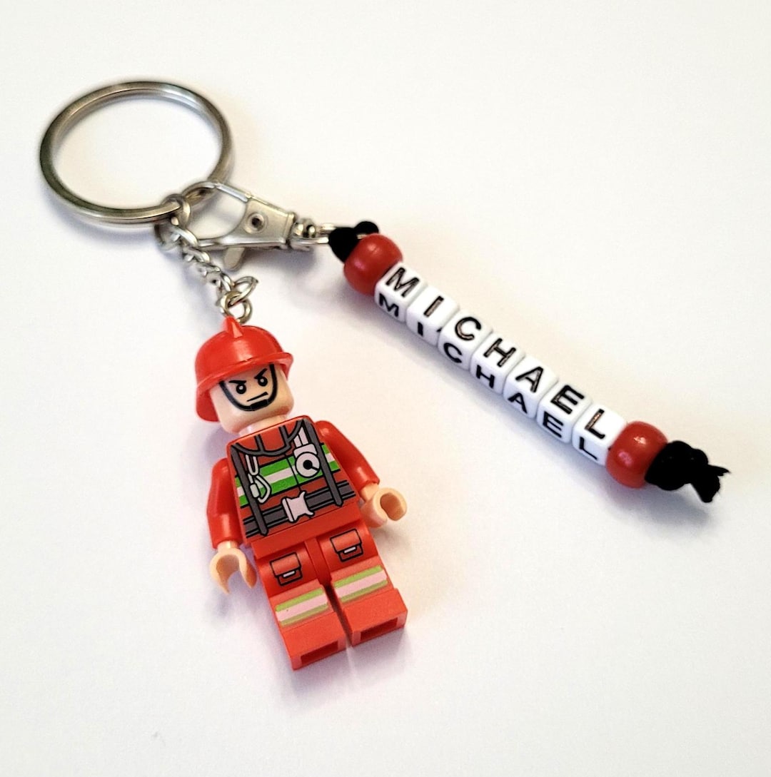 Personalized Firefighter Birthday Keychain Gift Fireman Graduation Gift ...