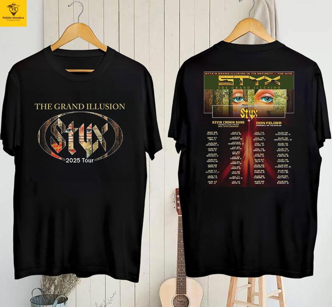 2025 Styx Band the Grand Illusion Tour Shirt, Styx 2025 Concert Shirt ...
