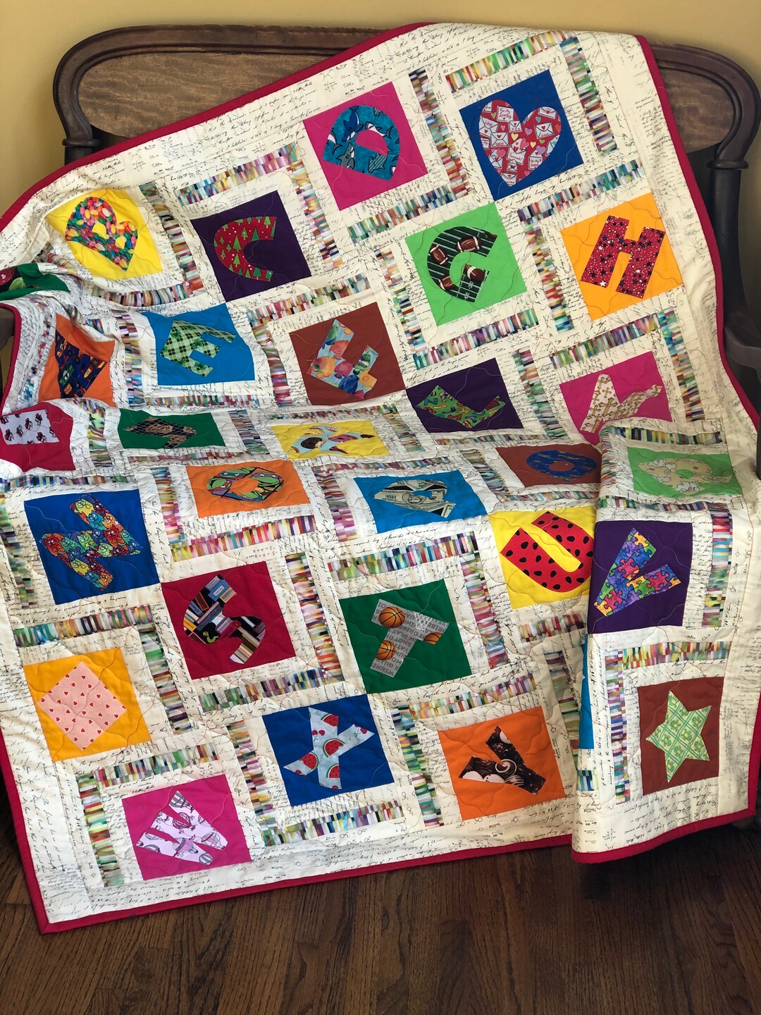 Tipsy Letters Quilt Pattern - I Spy - Etsy