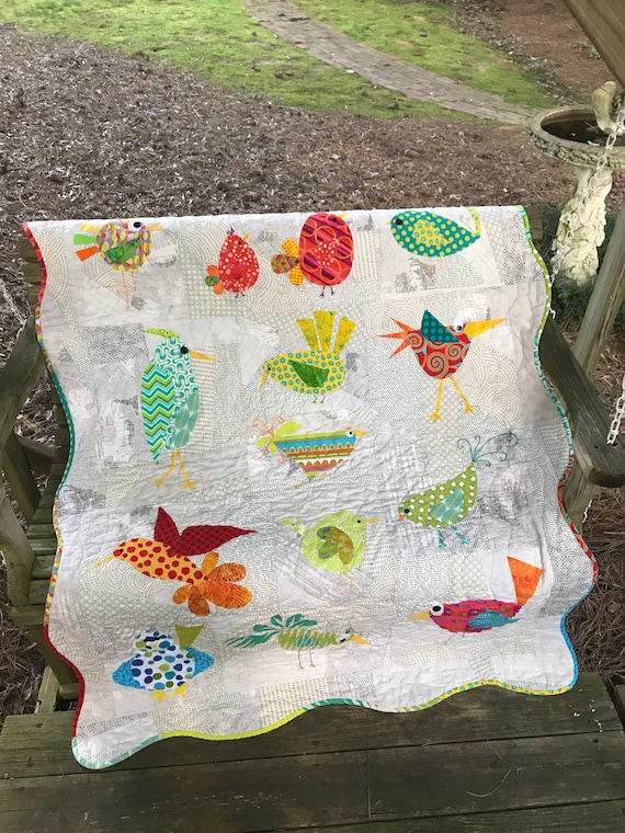 Happy Tweets Bird Quilt Pattern | Etsy UK