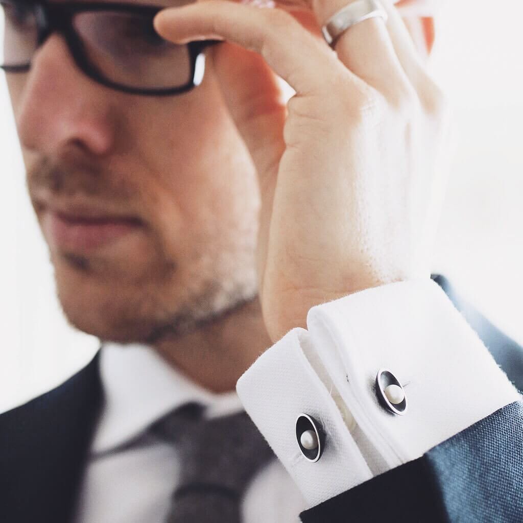 Double Sided Cufflinks. Pearl Anniversary Gift for Him - Etsy UK
