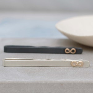 Silver and 9ct Gold Tie Clip With Infinity Symbol - Etsy