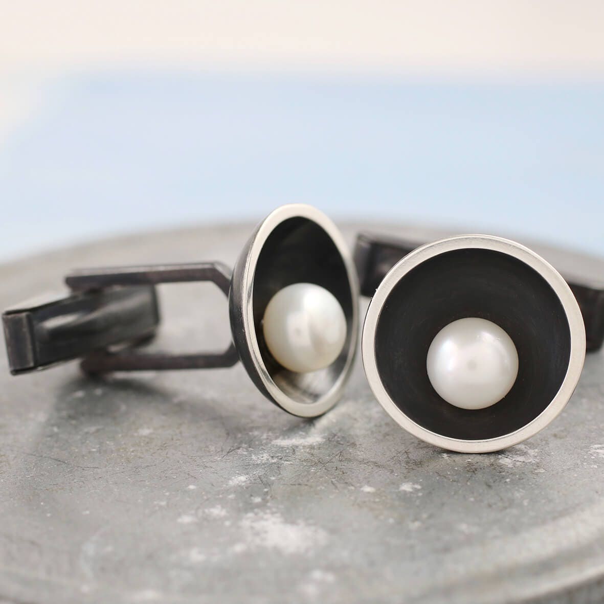Pearl Cufflinks. 30th Anniversary Gift for Him - Etsy