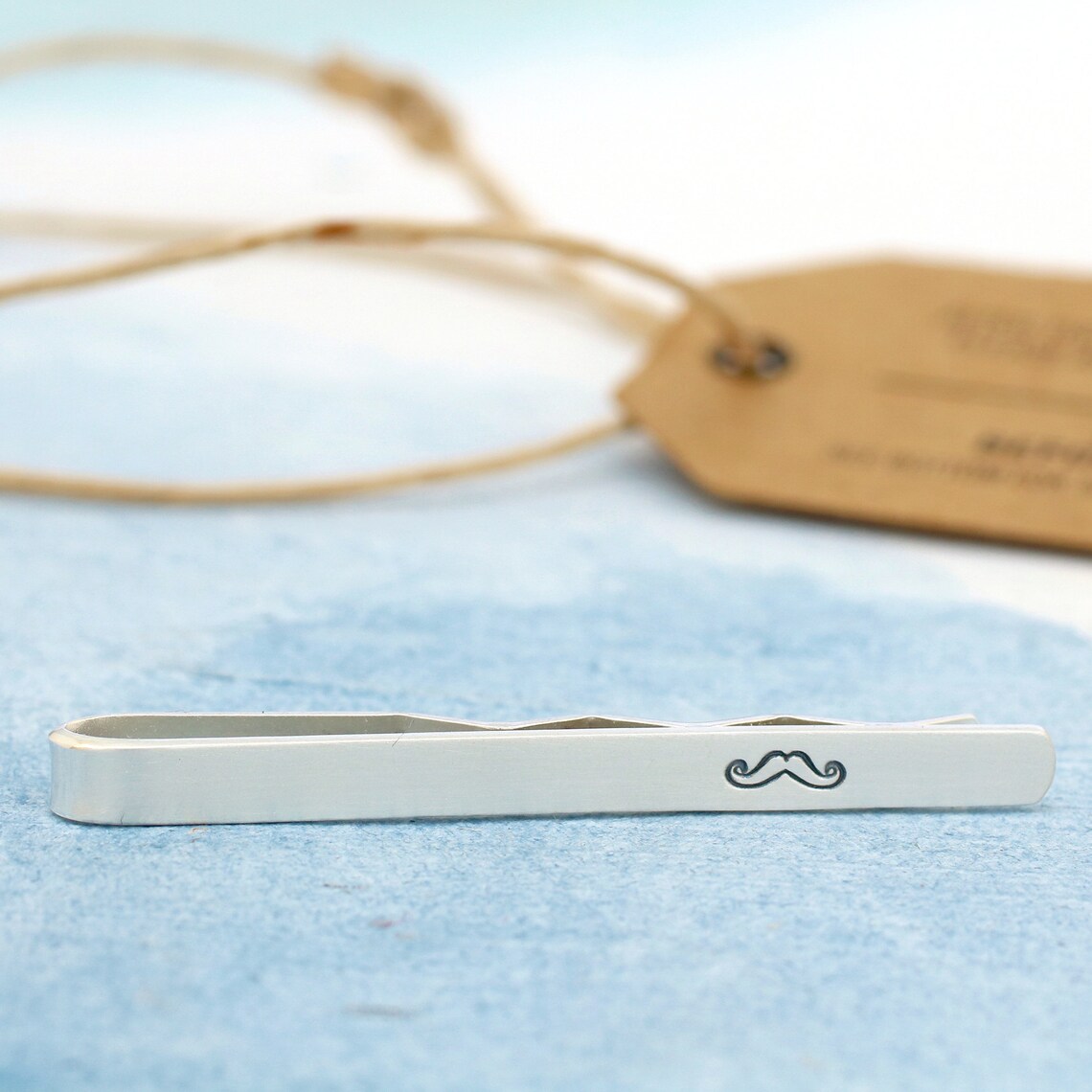 Moustache Tie Clip. Gift For Dad | Etsy