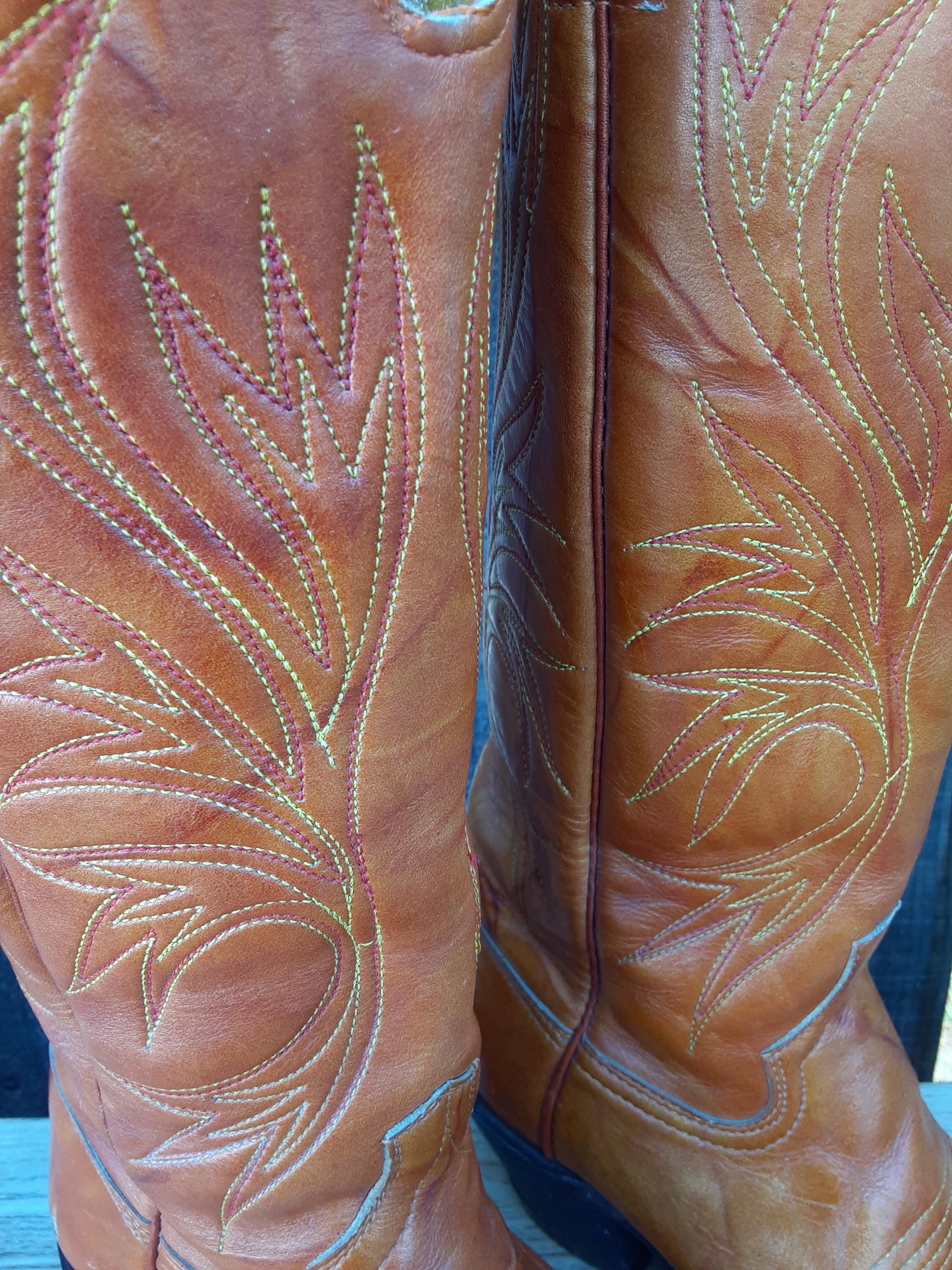 Vintage Brahma Women's Size 5 B Leather Buckaroo Tall Rounded Toe ...