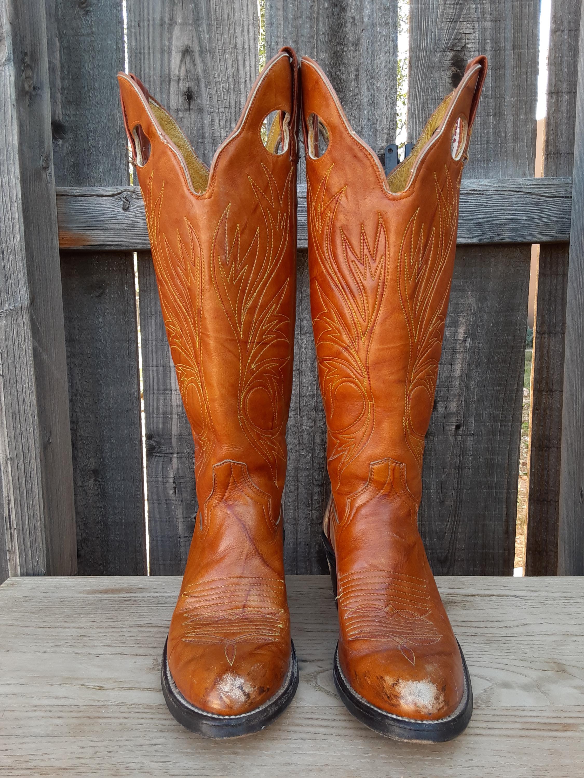 Vintage Brahma Women's Size 5 B Leather Buckaroo Tall Rounded Toe ...