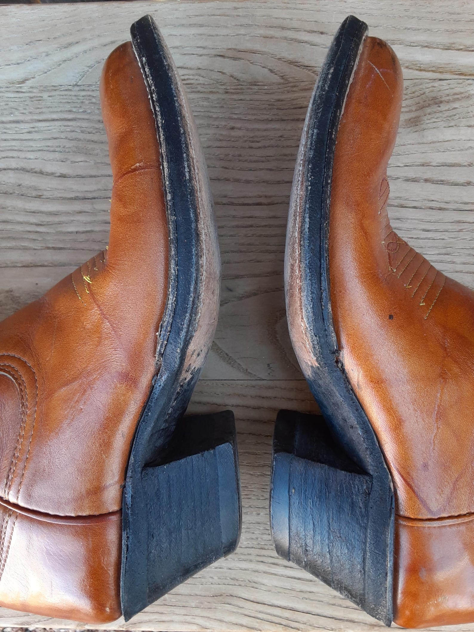 Vintage Brahma Women's Size 5 B Leather Buckaroo Tall Rounded Toe ...