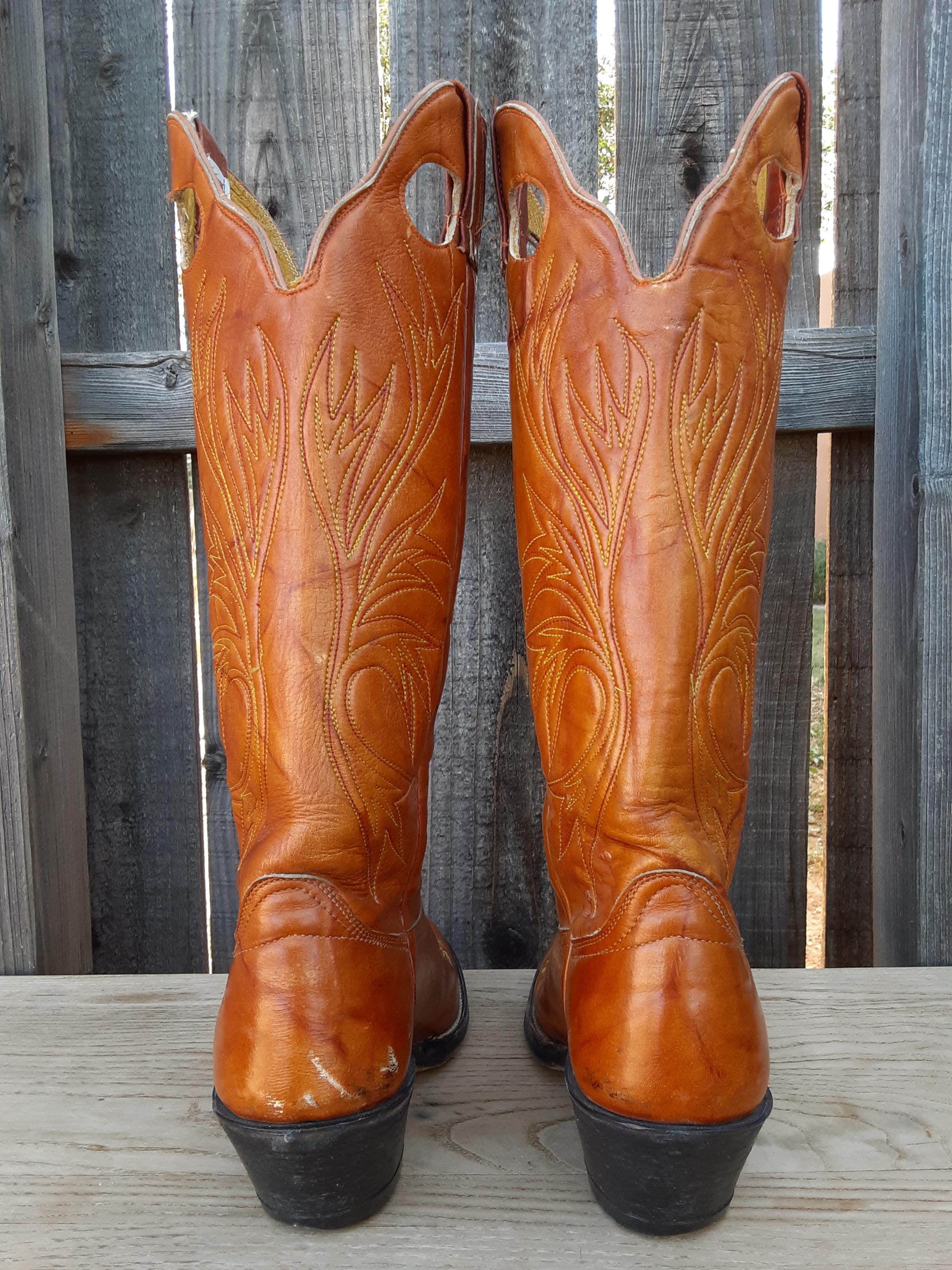 Vintage Brahma Women's Size 5 B Leather Buckaroo Tall Rounded Toe ...