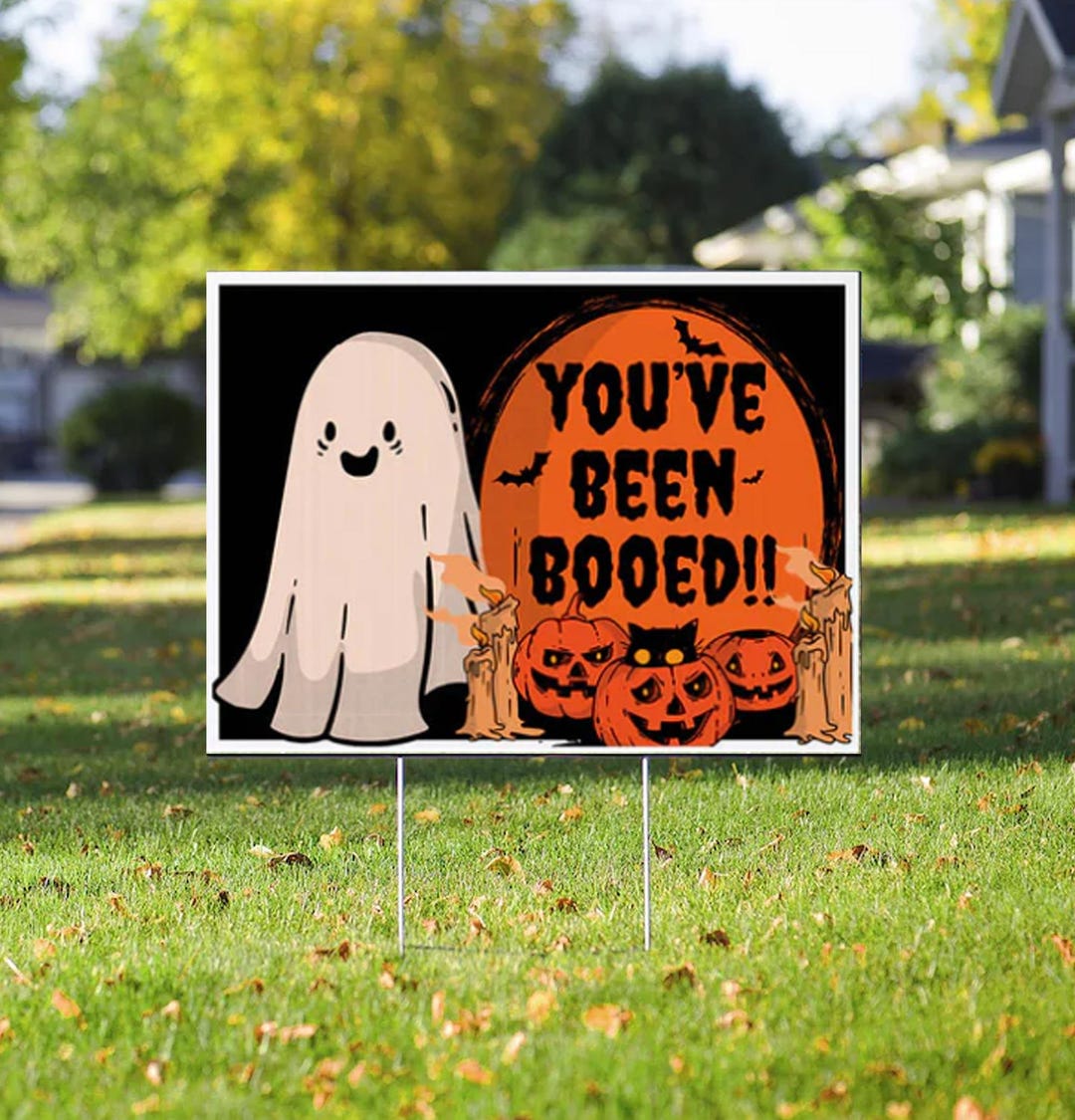 You've Been Booed Halloween Yard Sign, Halloween Yard Sign, Garden Sign ...