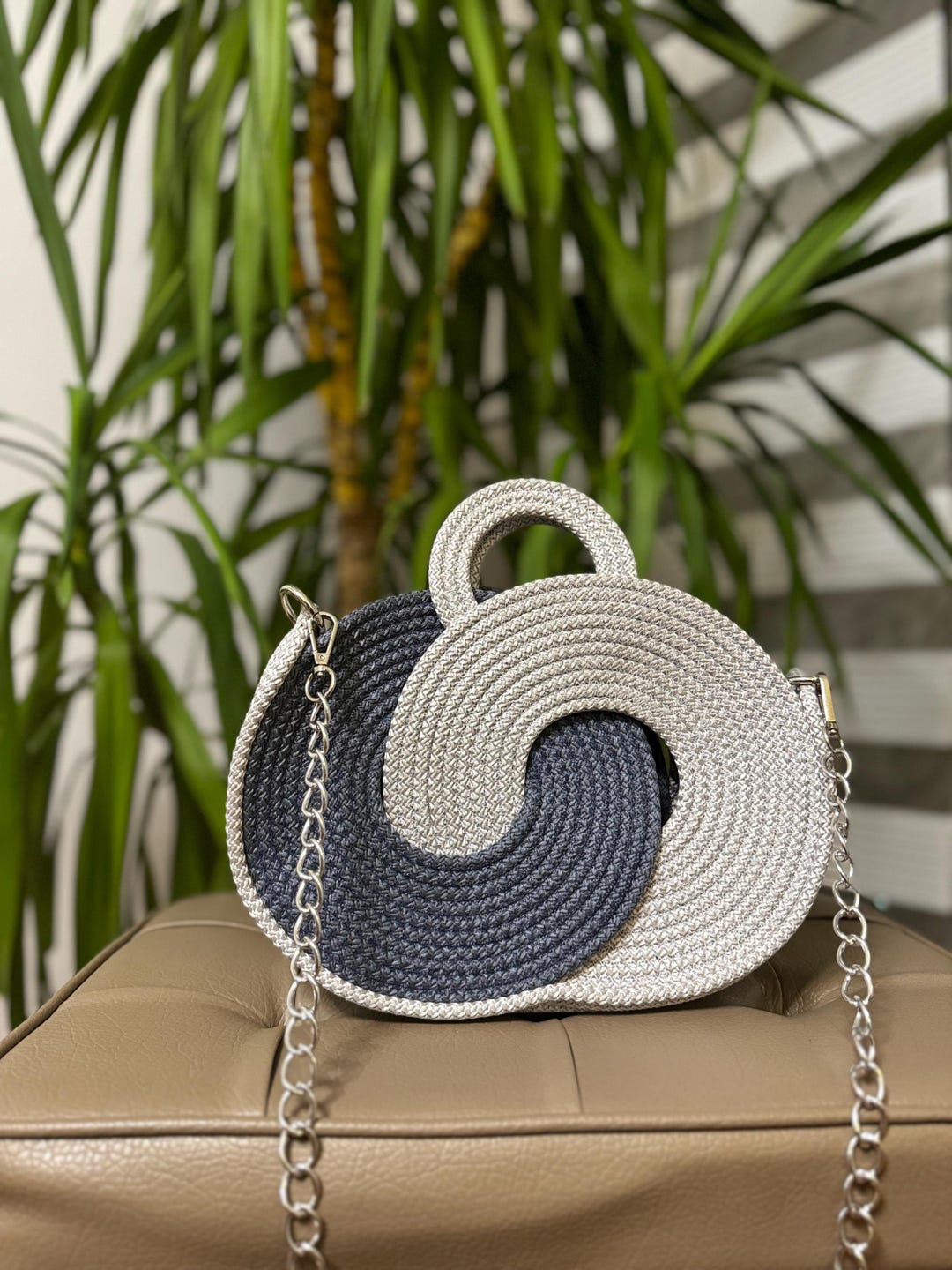 Blue and Gray İnfinity Bag-cord Bag-kordon Çanta - Etsy