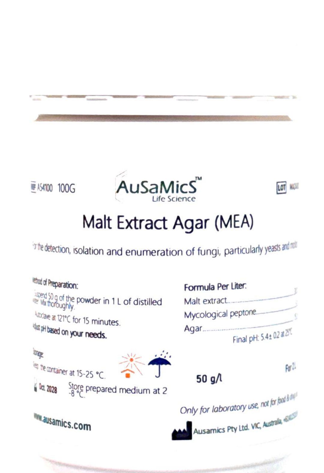 Malt Extract Agar (MEA) Powder – Yeast & Fungal Growth Medium - Etsy