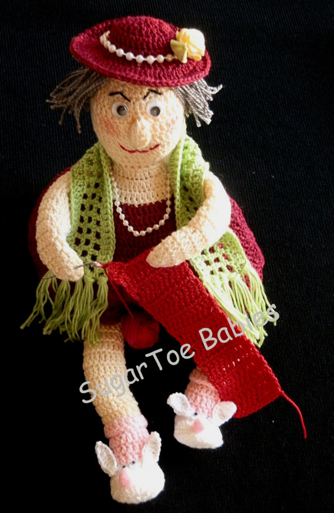 Crocheting Lady Christmas Amigurumi Ornament PDF Pattern - Etsy