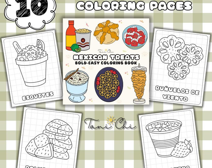 Bold and Easy Coloring Pages, Mexican Treats Coloring Pages | All Ages ...