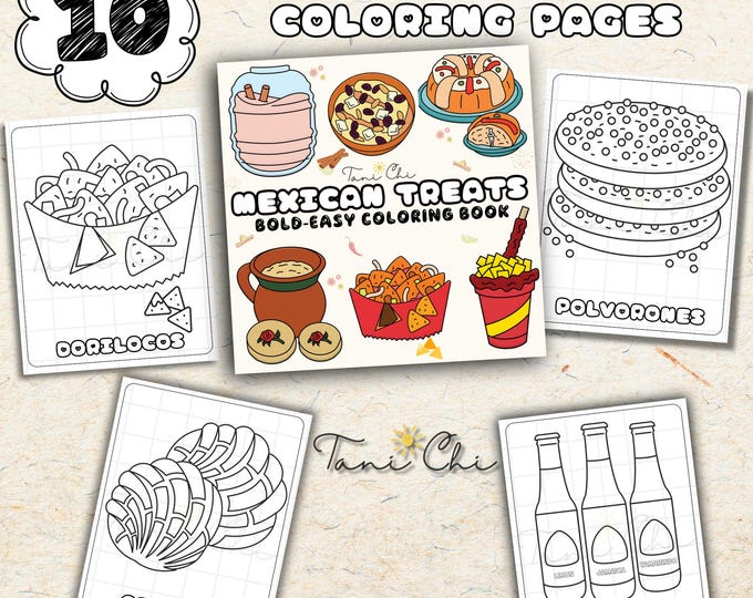 Bold and Easy Coloring Pages, Mexican Treats Coloring Pages | All Ages ...