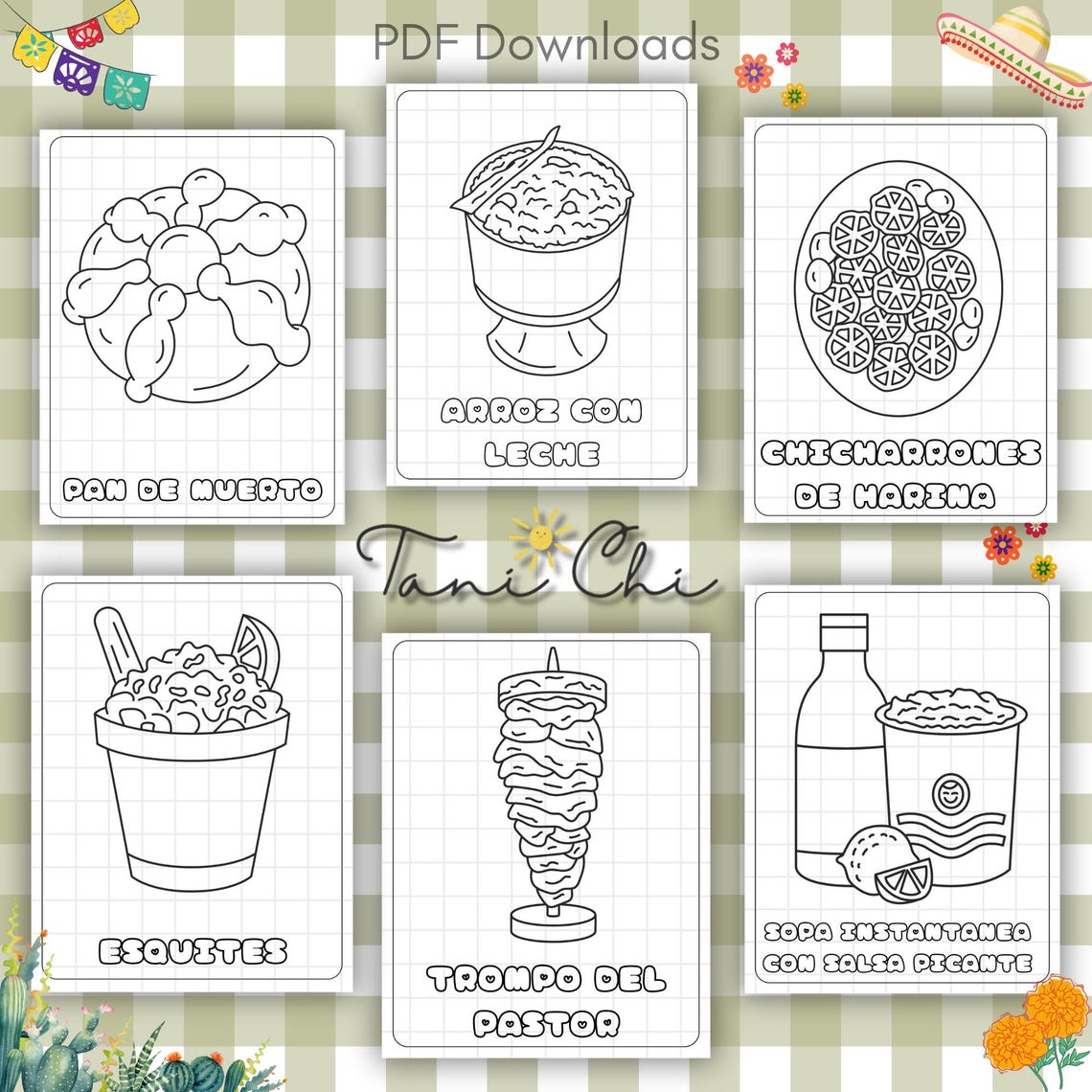 Bold and Easy Coloring Pages, Mexican Treats Coloring Pages | All Ages ...