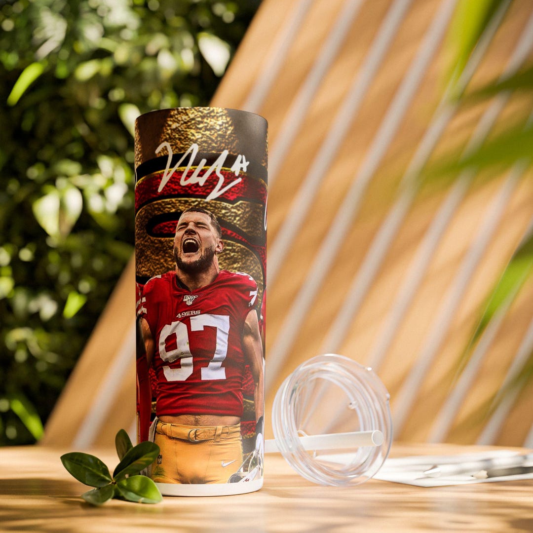 49ers Sports Team Skinny Tumbler With Straw, 20oz | Perfect Gift for ...