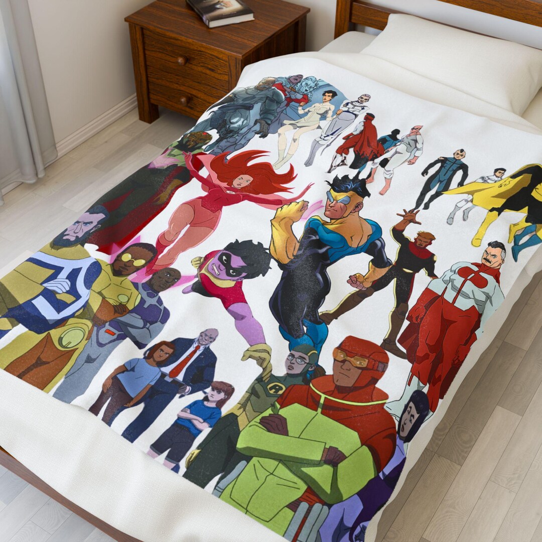 Invincible Superhero Velveteen Plush Blanket, Cozy Blanket for Comic ...