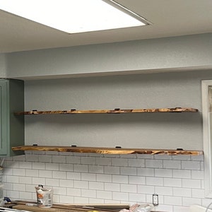 Live Edge Olive Wood Kitchen Shelves and Corner Shelves - Etsy