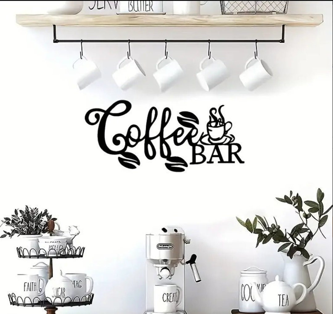 Personalized Coffee Bar Sign for Kitchen Custom Coffee Decor Coffee ...