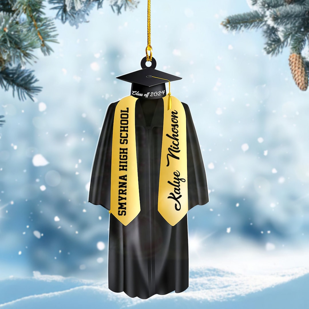 Personalized Graduation Ornament, Custom School Graduation Ornament ...