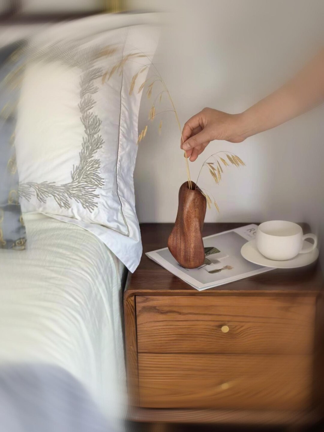 Wooden Reed Diffuser for Essential Oils – Minimalist Aromatherapy Decor ...