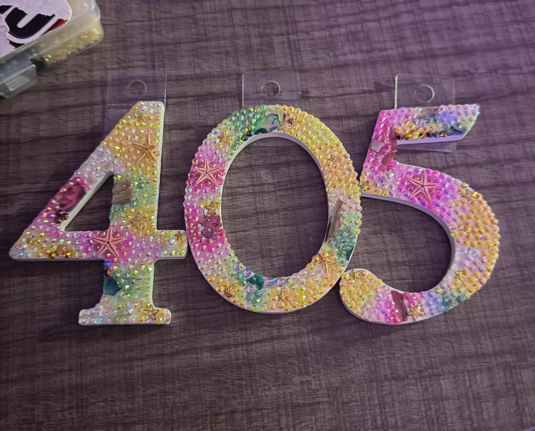 Custom Bedazzled Numbers (room, Birthday, Etc.) - Etsy