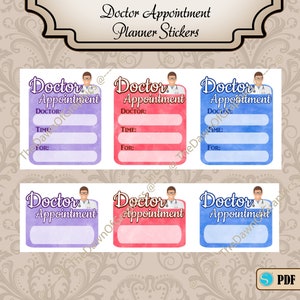 Printable Digital Doctor Appointment Planner Stickers for Bullet ...
