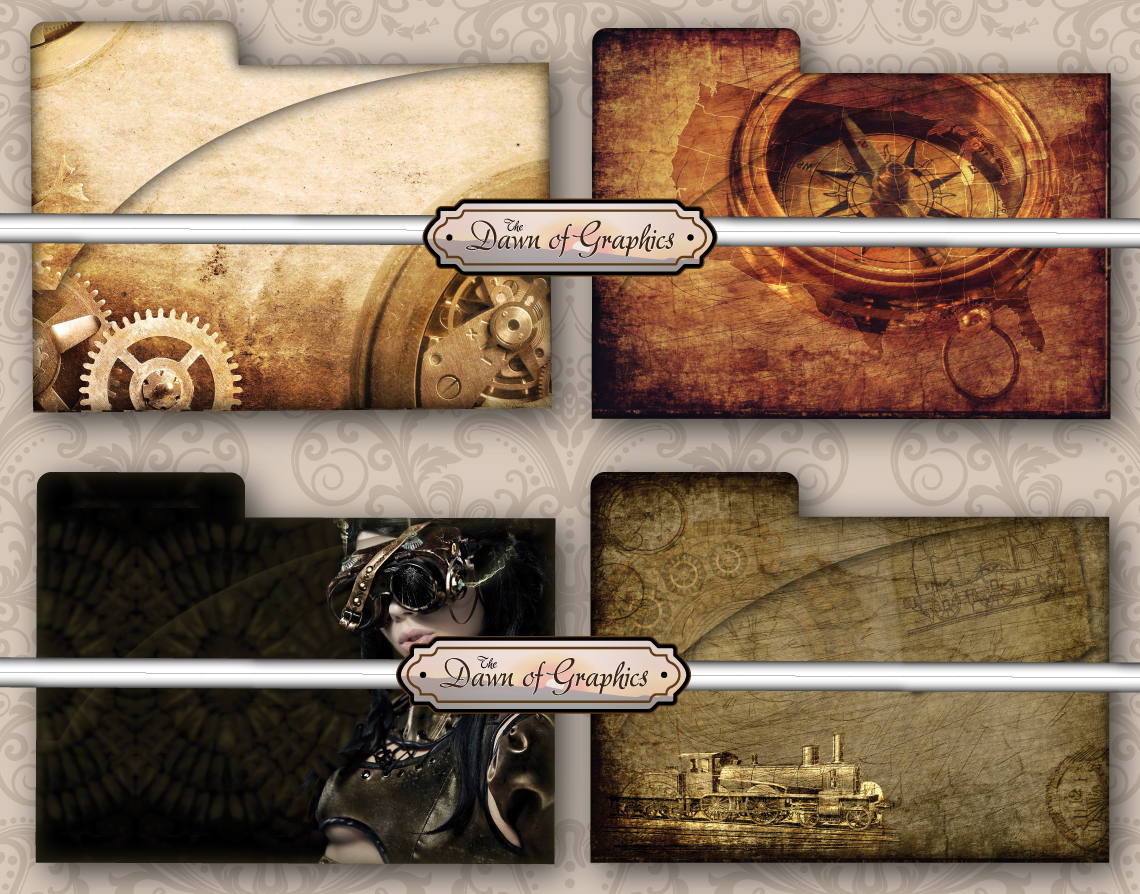 Printable Steampunk Pocket Envelopes for Junk Journals Planners ...