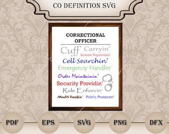 Correctional Officer SVG, PNG Files Cricut READY! - Etsy