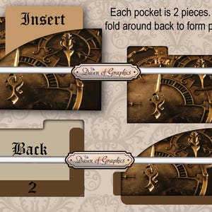 Printable Steampunk Pocket Envelopes for Junk Journals Planners ...