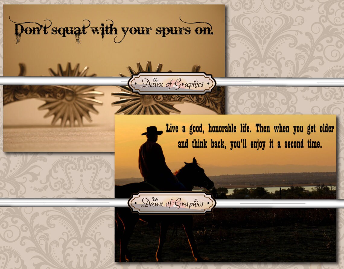 Cowboy Western Quotes Journal Card Quotes Note Card Printable Note Card ...