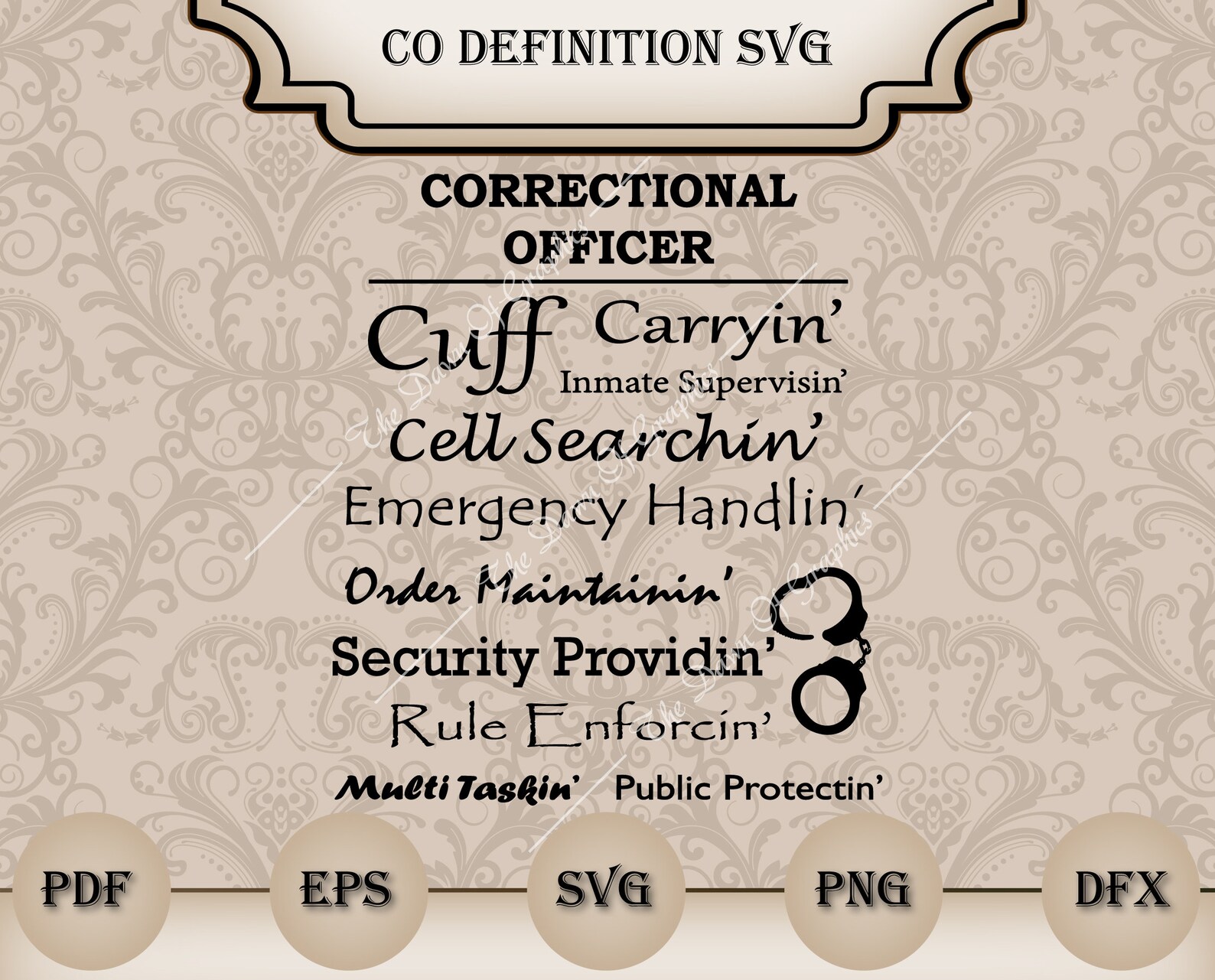 Correction Officer Definition SVG, Corrections Officer, Correctional ...