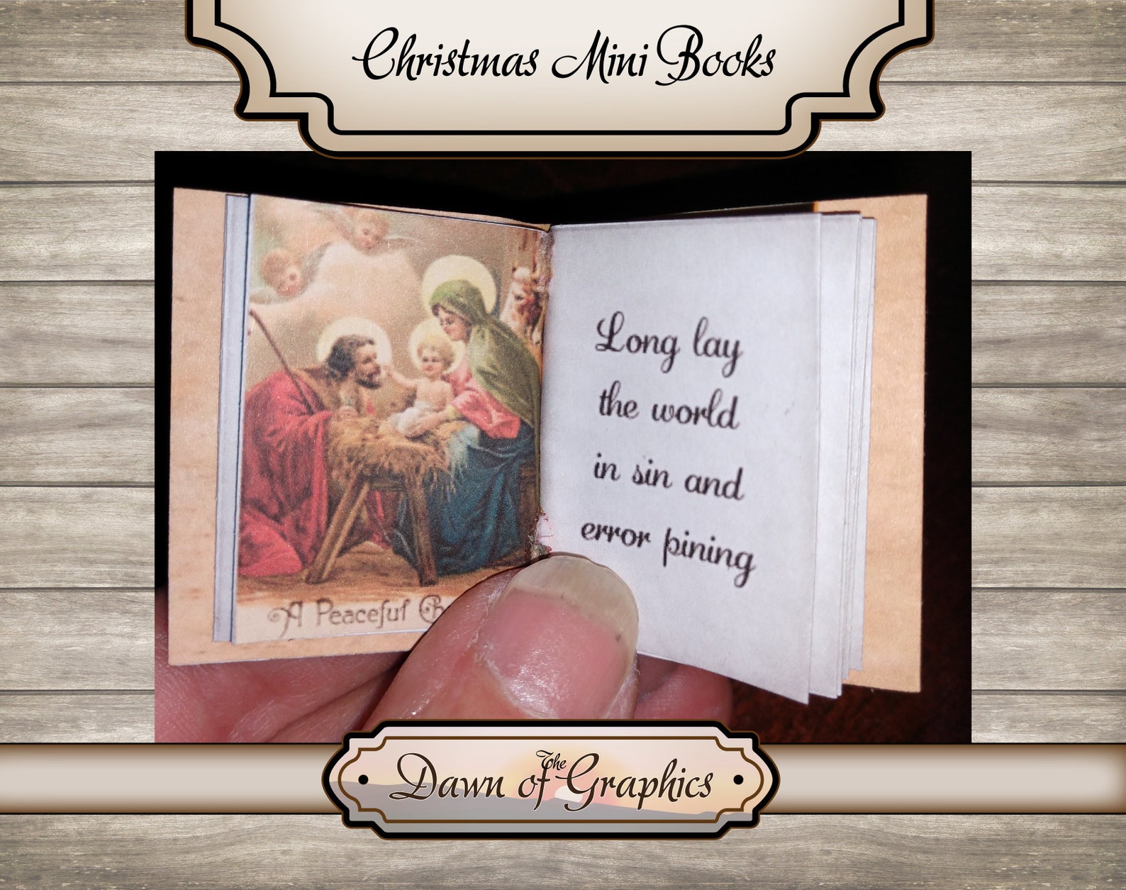 Vintage Christmas Nativity, Mini Book, Silent Night, Songs, Scrapbook ...