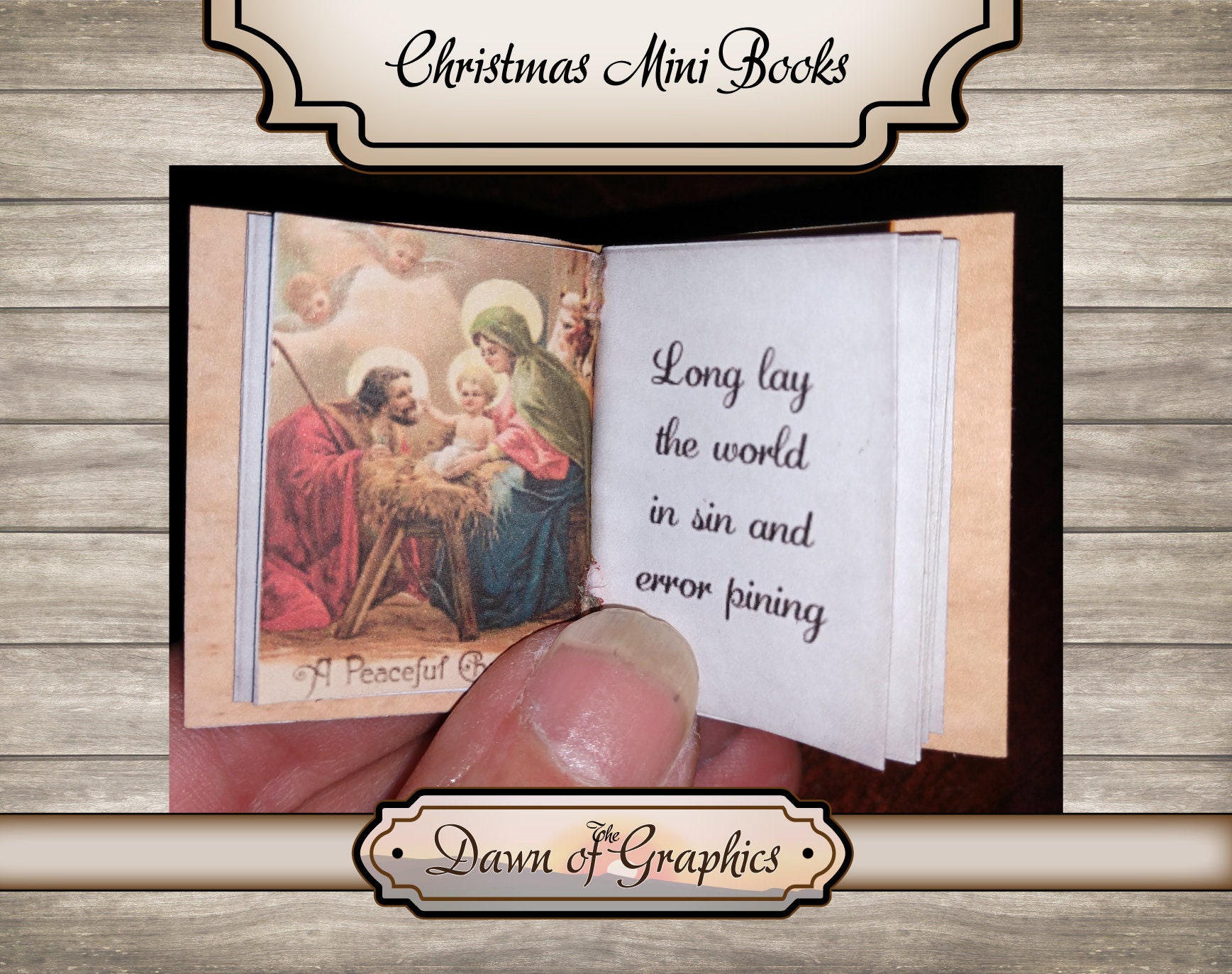 Vintage Christmas Nativity, Mini Book, Silent Night, Songs, Scrapbook ...