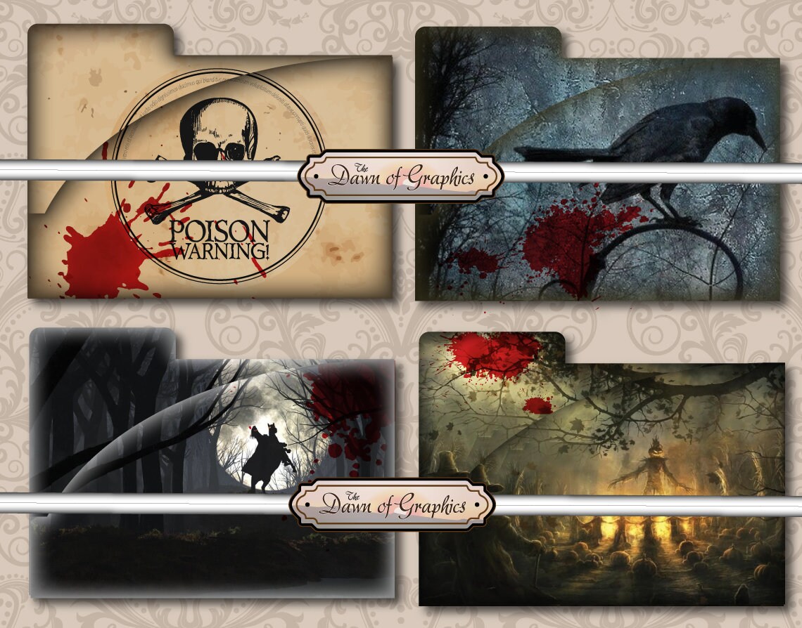 Spooky Halloween Pocket Envelopes for Junk Journals Planners - Etsy